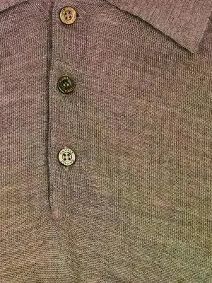 Canali Long-sleeve Polo Shirt - Brown