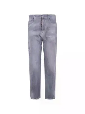 Dsquared2 Distressed Wide-leg Jeans - Grey