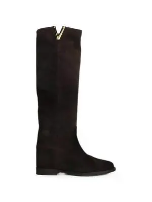 VIA ROMA 15 Inner-wedge-heel Knee-high Boots - Brown
