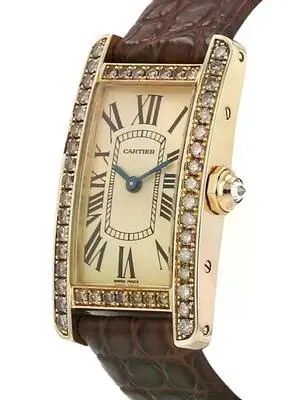 Cartier 2017 Tank Américaine 35mm Watch With Diamond Bezel