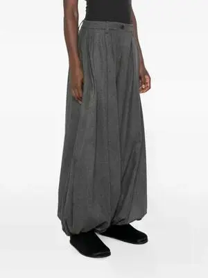 THELATEST Pleated Balloon-hem Trousers - Grey