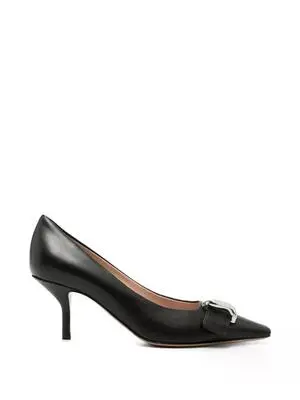 Emporio Armani Buckle-detail Leather Pumps - Black