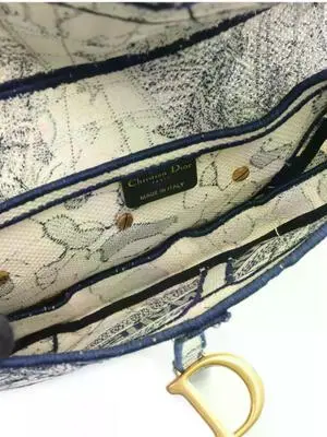 Dior 2010s Saddle Toile De Jouy Shoulder Bag - Neutrals