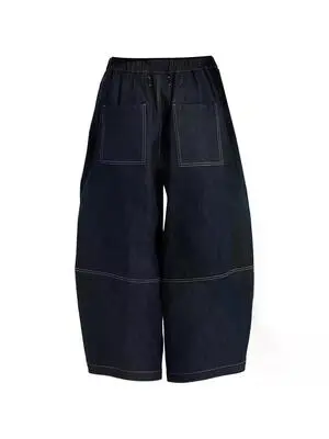 Fabiana Pigna Temis Wide-leg Jeans With Contrast Stitching