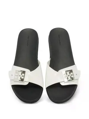 Tory Burch Mellow Logo-plaque Patent Sandals
