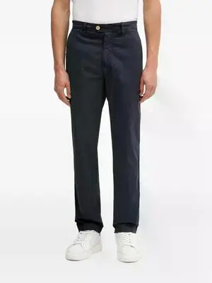 AERONAUTICA MILITARE Logo-patch Straight-leg Trousers - Blue