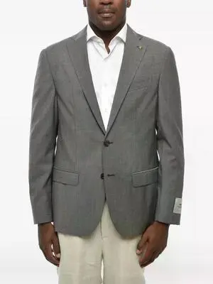 Corneliani Single-breasted Wool Blazer - Grey