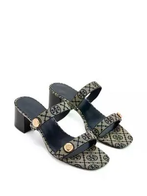 Tory Burch Romy T Monogram Button-embellished Sandals