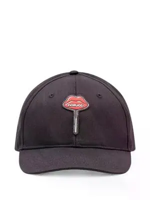 Fiorucci Baseball Cap With Logo Patch - Black