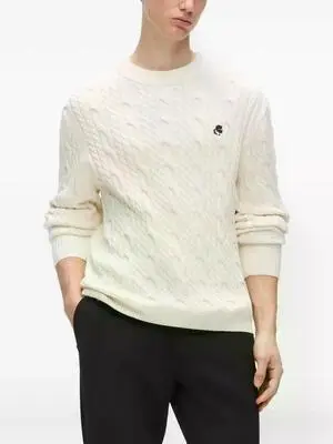 Karl Lagerfeld Kameo Cable-knit Sweater - Neutrals