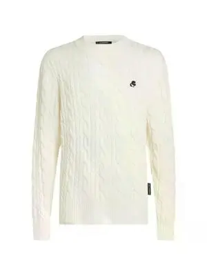 Karl Lagerfeld Cameo Cable-knit Sweater - Neutrals