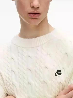 Karl Lagerfeld Cameo Cable-knit Sweater