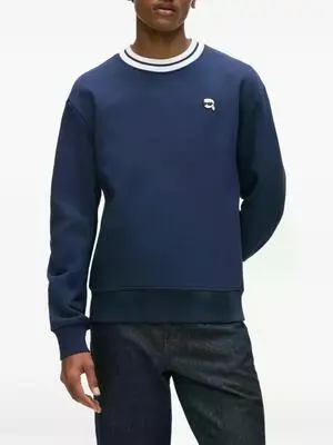 Karl Lagerfeld Ikon Striped-neck Sweatshirt
