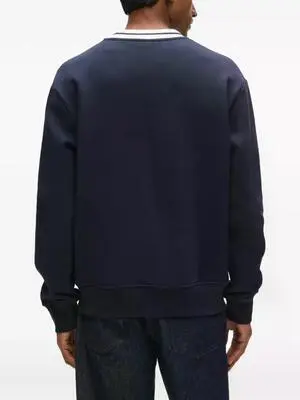 Karl Lagerfeld Ikon Striped-neck Sweatshirt