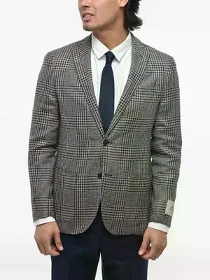 Corneliani Houndstooth Single-breasted Blazer - Grey