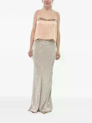 Bernadette Jolene Embroidered Silk Skirt