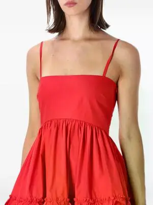GANNI Cotton Dress With Frill Detailing