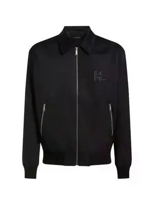 Karl Lagerfeld Monogram Embellished Bomber Jacket