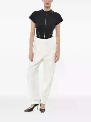 MUGLER Zip-detail Short-sleeve Bodysuit