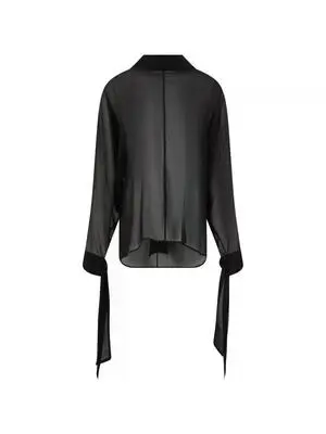 P.a.r.o.s.h Sheer Tie-cuff Blouse