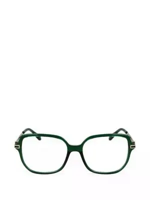 FERRAGAMO Shield Full-riim Glasses - Green