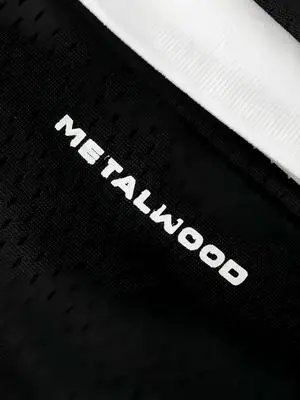 METALWOOD STUDIO Quarter-zip Jersey Polo Shirt - Black