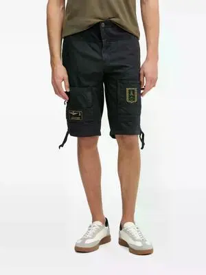 AERONAUTICA MILITARE Patch-detail Cargo Shorts - Blue