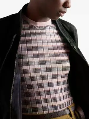 Prada Striped Cashmere And Silk Cropped Sweater