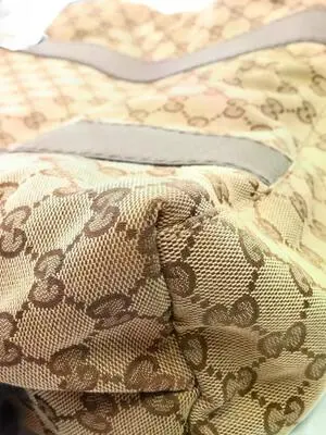 Gucci 2000s Bamboo Gg Canvas Tote Bag