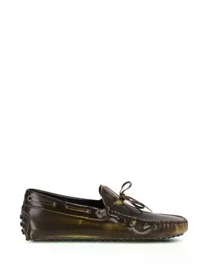 TOD'S Bow-detail Gommino Loafers - Brown
