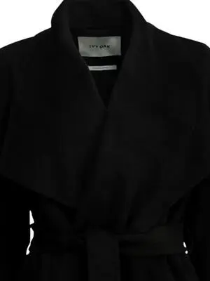 IVY OAK Belted Shawl-collar Coat