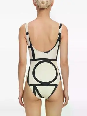 TOTEME Monogram Print One-piece Swimsuit