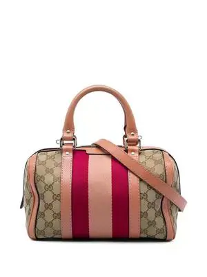 Gucci Gg Canvas Web Joy Boston Bag Satchel - Neutrals