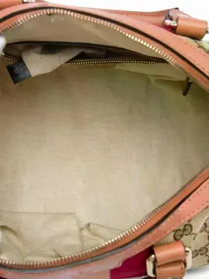 Gucci Small Gg Canvas Web Boston Bag Satchel - Neutrals