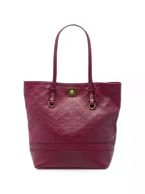 LOUIS VUITTON 2012 Monogram Empreinte Citadine Pm Tote Bag - Red