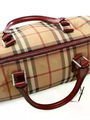 Burberry Haymarket Check Bowling Tote Bag