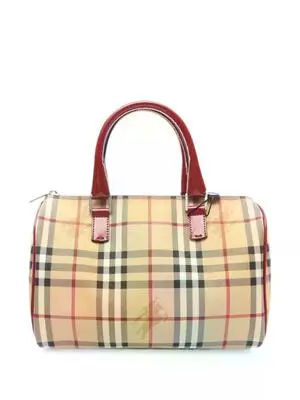Burberry Haymarket Check Bowling Tote Bag - Neutrals