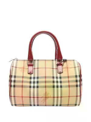 Burberry Haymarket Check Bowling Tote Bag - Neutrals