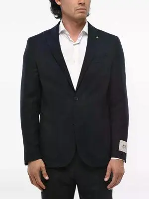 Corneliani Cc Collection Single-breasted Patch-pocket Blazer - Blue