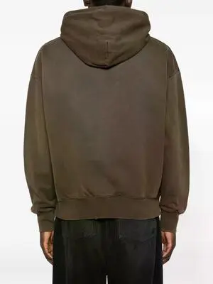 PURPLE BRAND Distressed Logo Cotton Hoodie