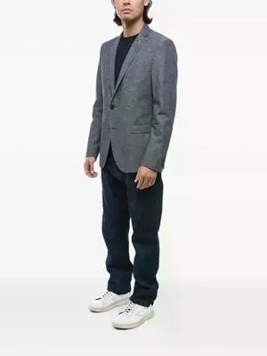 Corneliani Flap-pocket Single-breasted Blazer - Grey