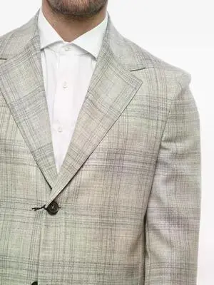 Corneliani Virgin-wool Checked Coat