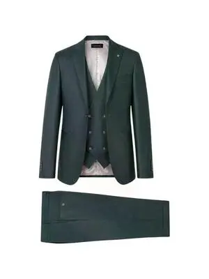LUIGI BIANCHI MANTOVA Three-piece Tailored Suit - Green