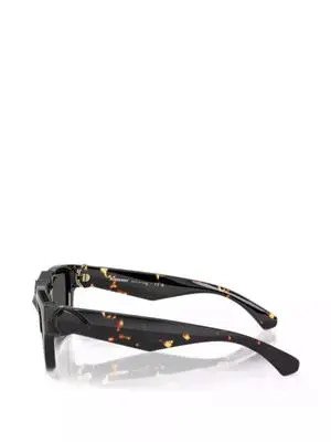 Burberry Tortoiseshell-effect Rectangle-frame Sunglasses