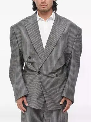 HED MAYNER Pinstriped Double-breasted Jacket