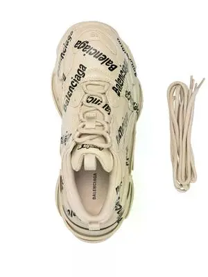 Balenciaga Triple S Logo-print Faux Leather Sneakers