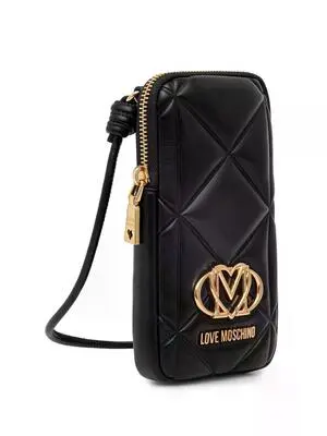 Moschino Quilted Logo-plaque Phone Bag