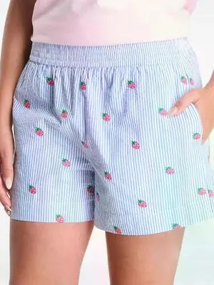 MC2 SAINT BARTH Seersucker Strawberry Shorts