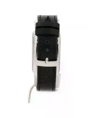 Cartier 1990 Tank Basculante 22mm Watch With Leather Strap