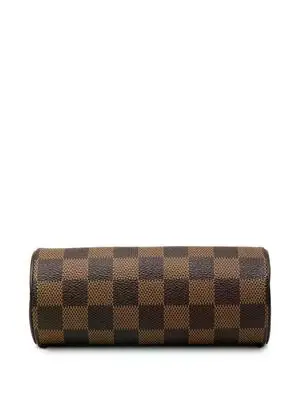 LOUIS VUITTON Damier Ebene Papillon Pochette Handbag - Brown